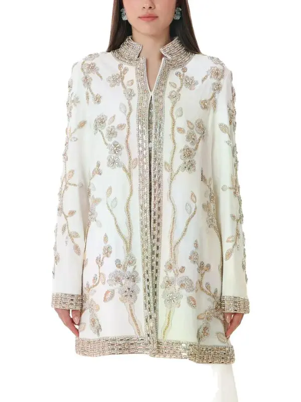 DINA MELWANI Embellished Jacket - White