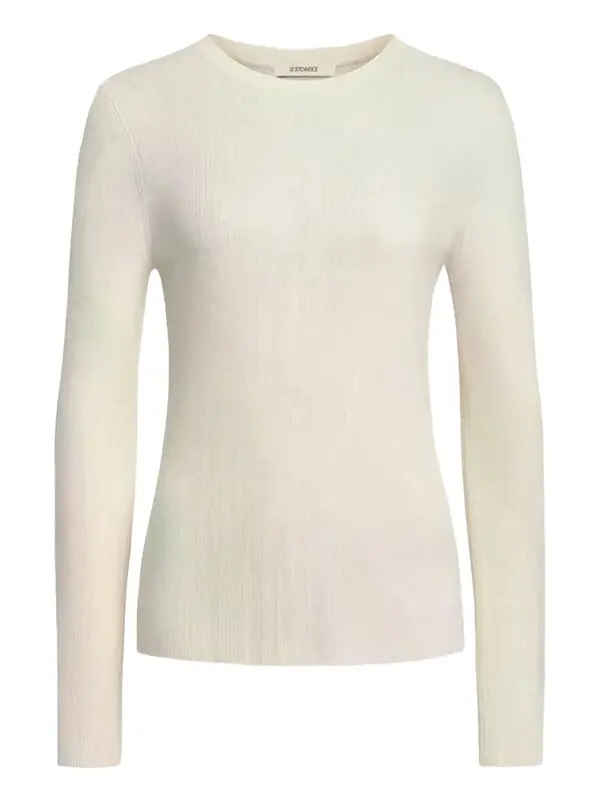 12 STOREEZ Merino Wool Sweater - Neutrals