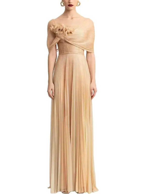GEMY MAALOUF Draped-panel Gown - Neutrals
