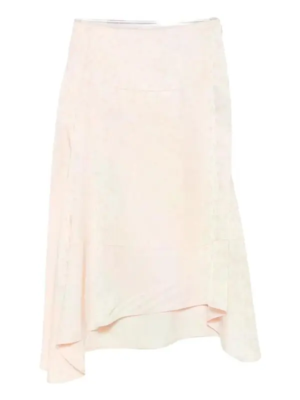 Victoria Beckham Floral-pattern Midi Skirt - Pink