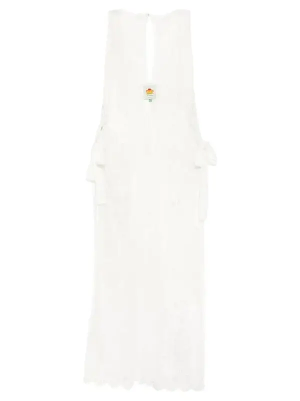 Farm Rio Floral-embroidered Dress - White