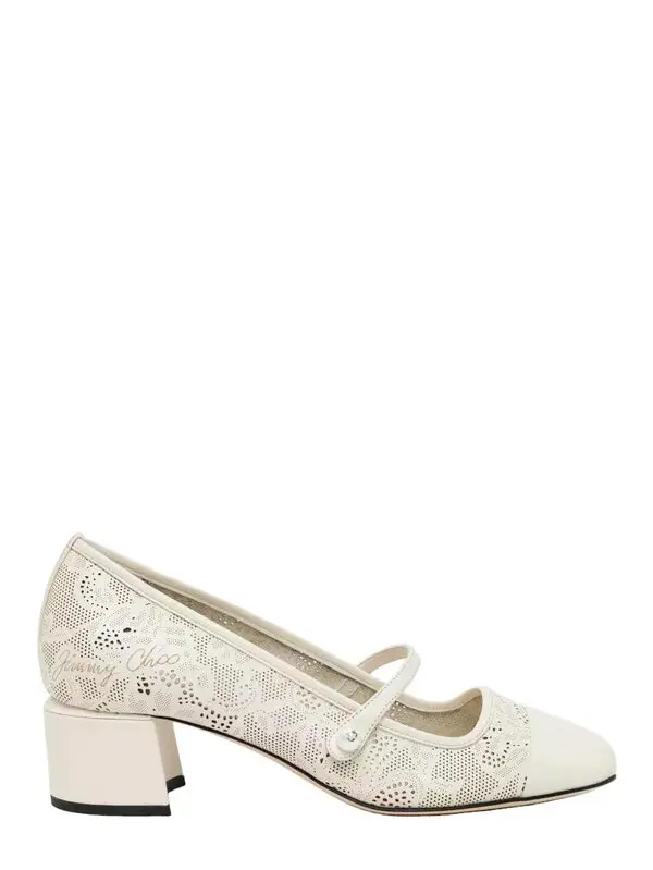 JIMMY CHOO Lace Ballerina Pumps - Neutrals