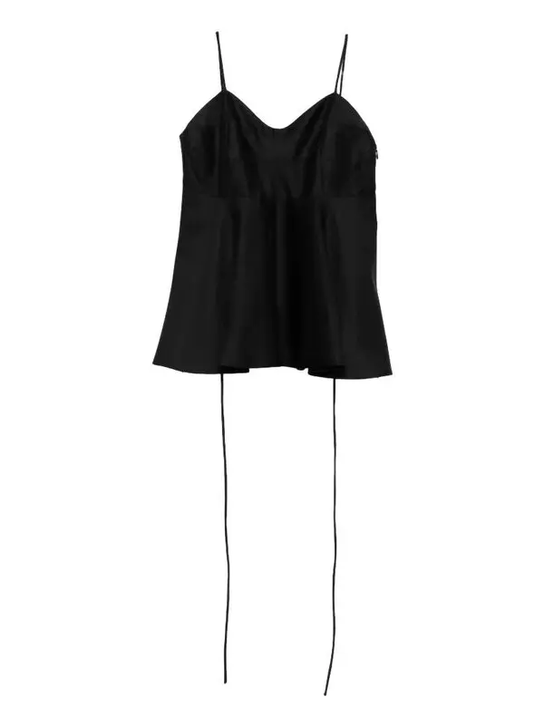 RÓHE Bustier Peplum Top - Black