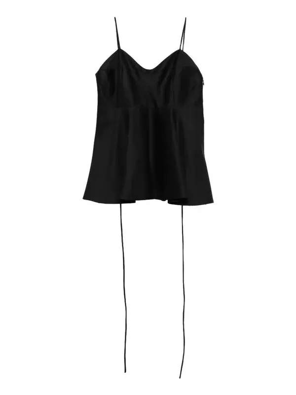 RÓHE Bustier Peplum Top - Black