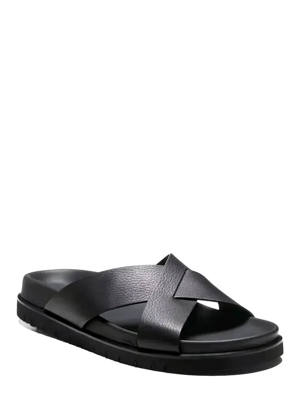 Fratelli Rossetti Leather Cross Sandals - Black