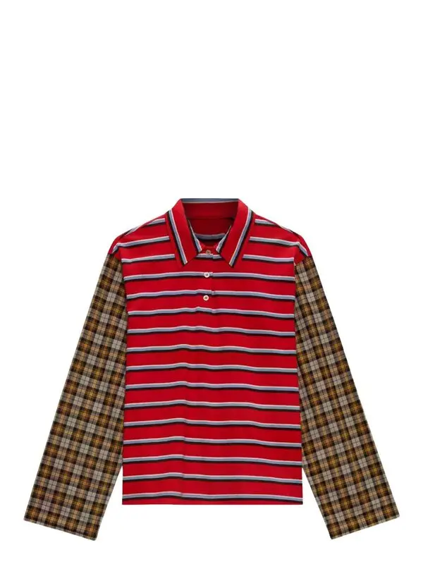 MSGM Striped Polo Shirt - Red