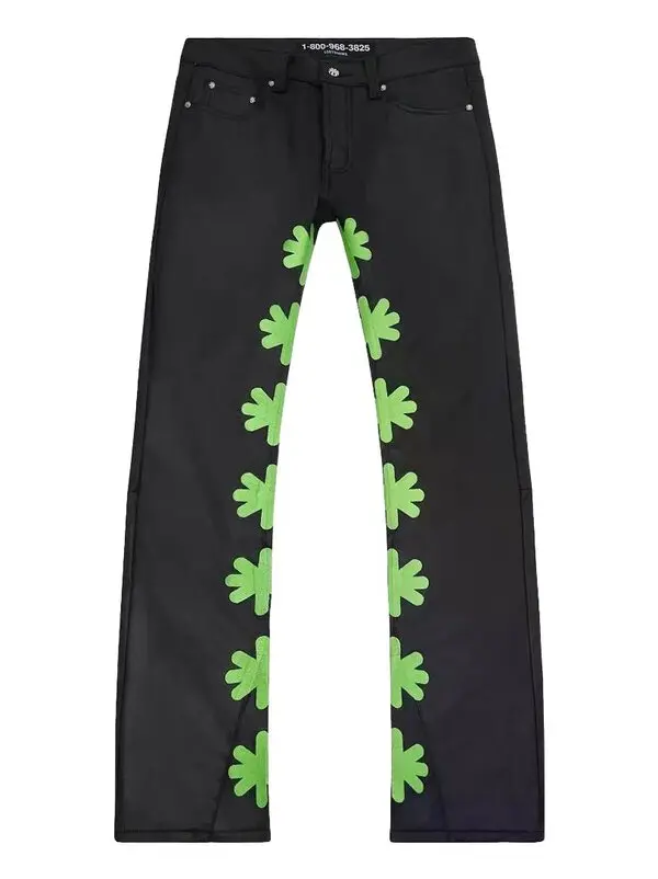 LOSTSHDWS X Unttld Flower Bootcut Jeans - Black