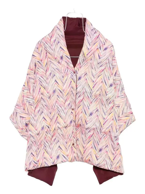 Missoni Chevron-print Padded Cape - Neutrals