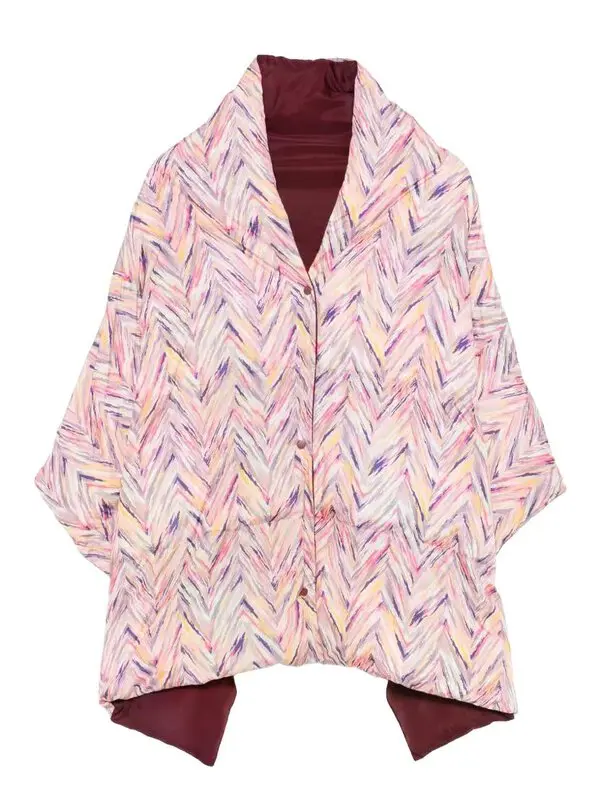 Missoni Chevron-print Padded Cape - Neutrals