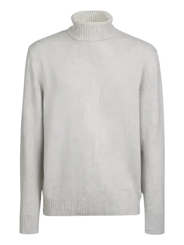Sease Roll-neck Ribbed Cashmere Sweater - Grey