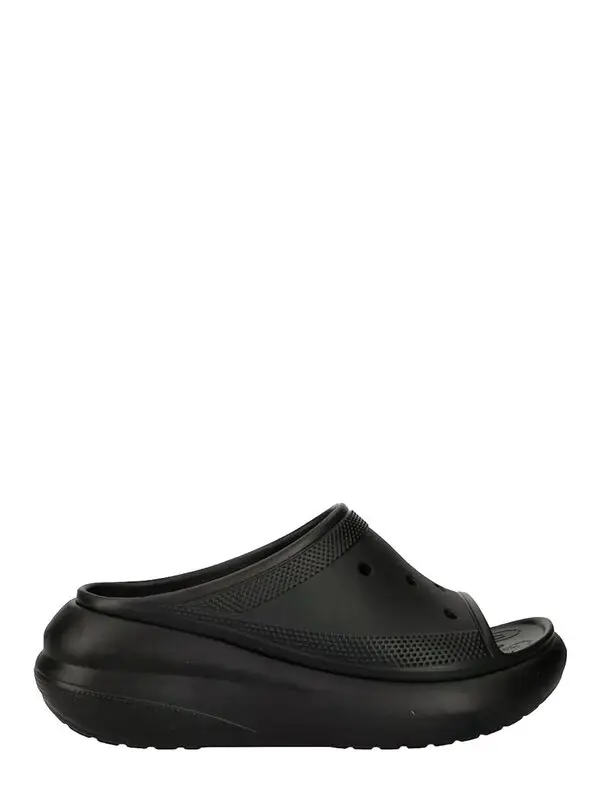 CROCS Logo-embellished Platform Slides - Black