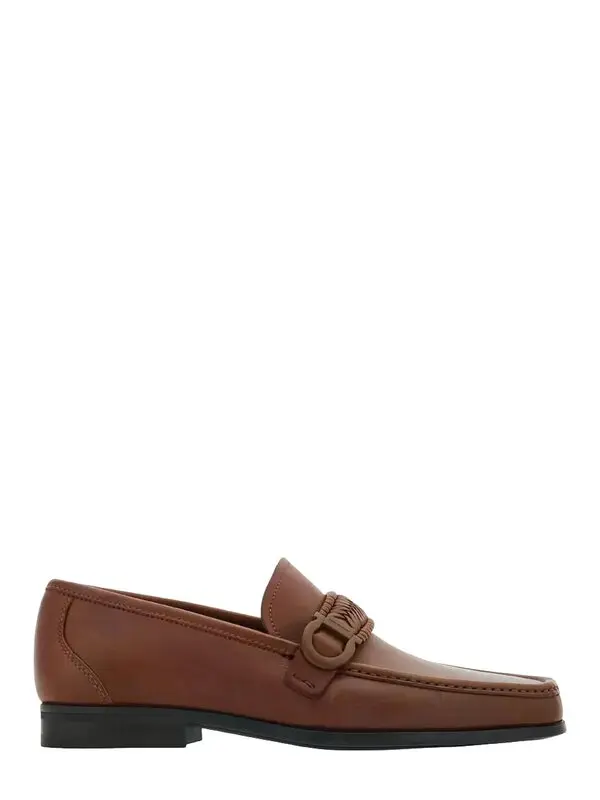 FERRAGAMO Braided-detail Loafers - Brown