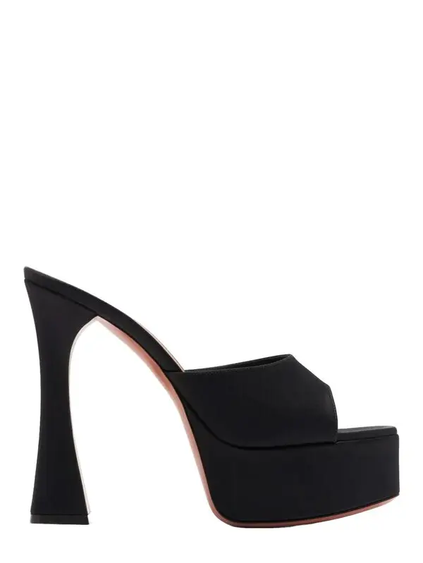 Amina Muaddi Dalida Heeled Sandals - Black