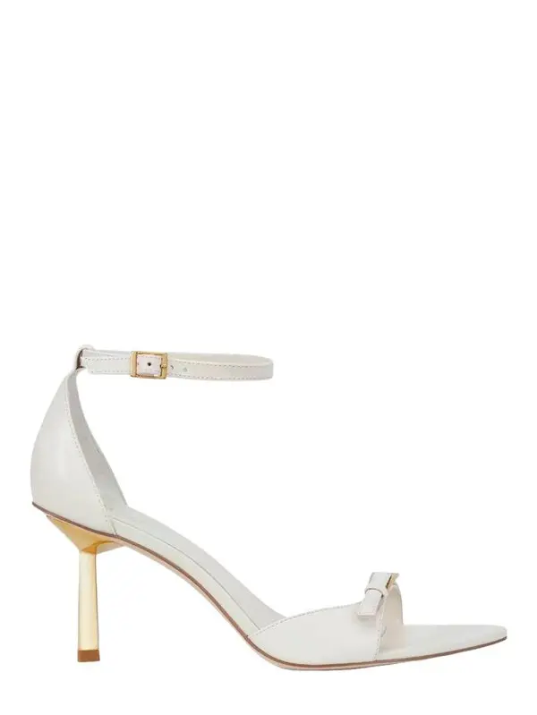 POTAMY Buckle-strap Leather Sandals - White