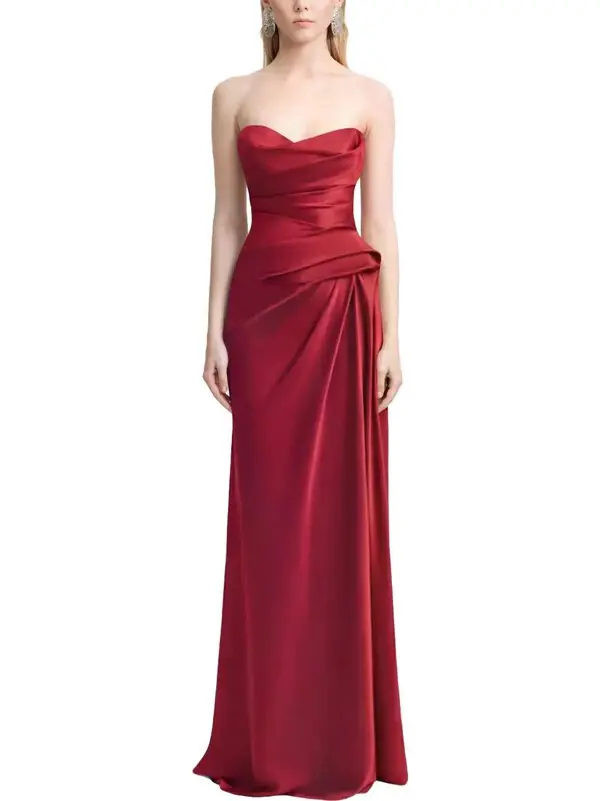 GEMY MAALOUF Strapless Maxi Dress - Red