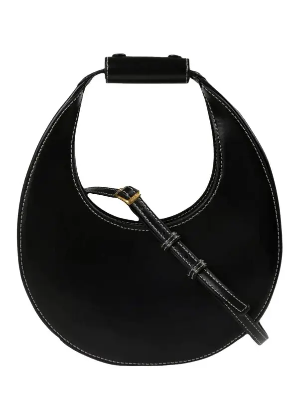 Staud Stitched Moon Shoulder Bag - Black