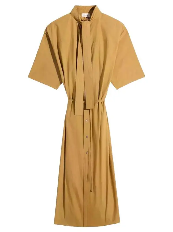 LEMAIRE Tie Detail Button Dress - Neutrals