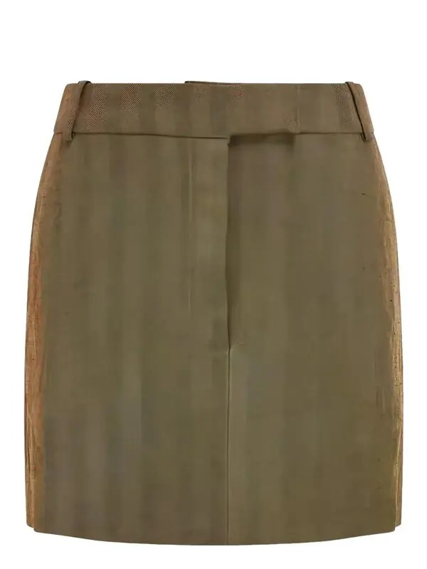 FERRAGAMO Herringbone Mini Skirt - Brown
