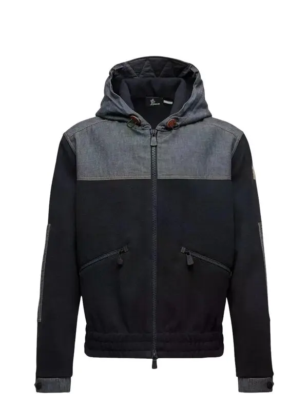 Moncler Hooded Zip Sweatshirt - Blue