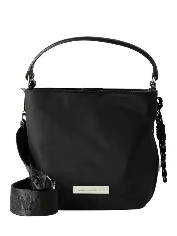 Karl Lagerfeld Ikon Outline Bucket Bag - Black