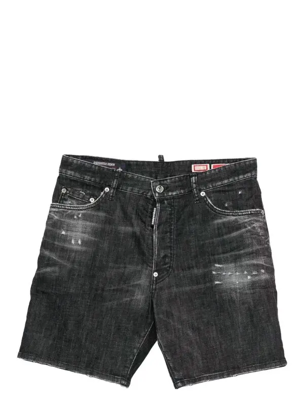 Dsquared2 Distressed Denim Shorts - Black