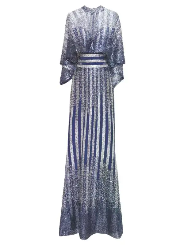 GEMY MAALOUF Beaded Maxi Dress - Blue