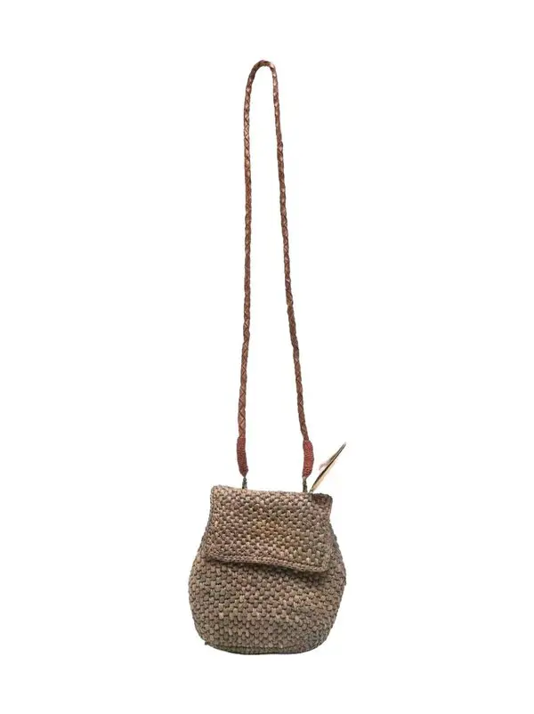 IBELIV Zaz Woven Crossbody Bag - Brown