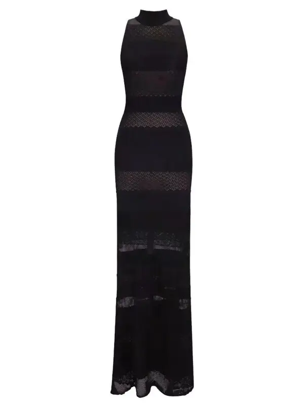 GEMY MAALOUF Halter-neck Maxi Dress - Black