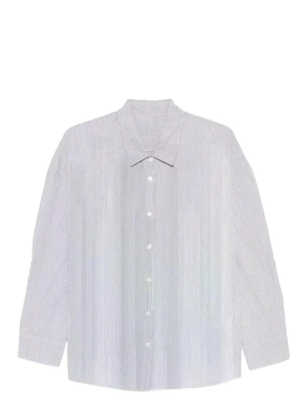 PRIVATE 0204 Striped Long Sleeve Shirt - White