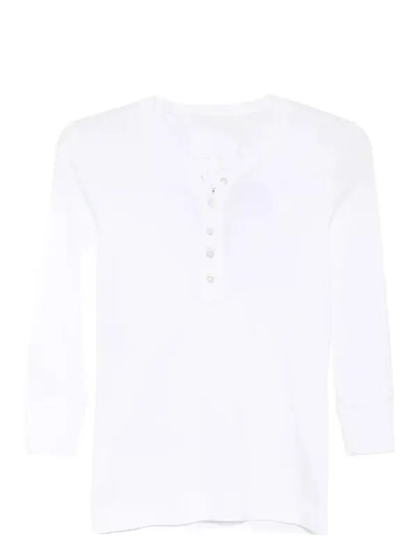 PRIVATE 0204 Buttoned T-shirt - White