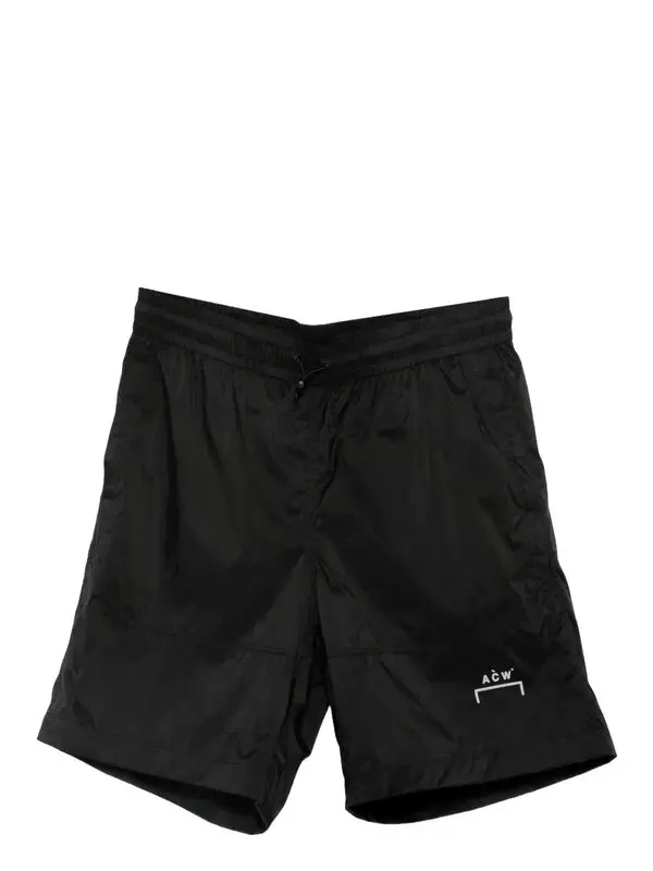 A-COLD-WALL* Logo-print Panelled Shorts - Black