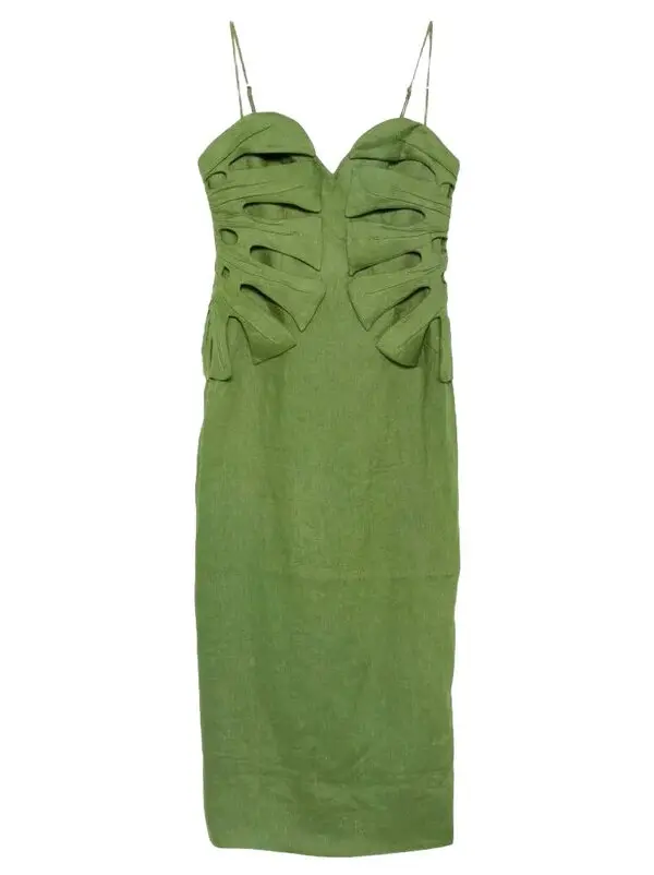 Farm Rio Monstera Leaf Maxi Dress - Green