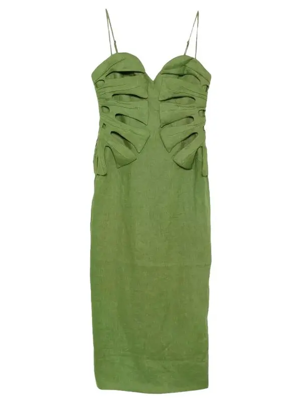 Farm Rio Monstera Leaf Maxi Dress - Green