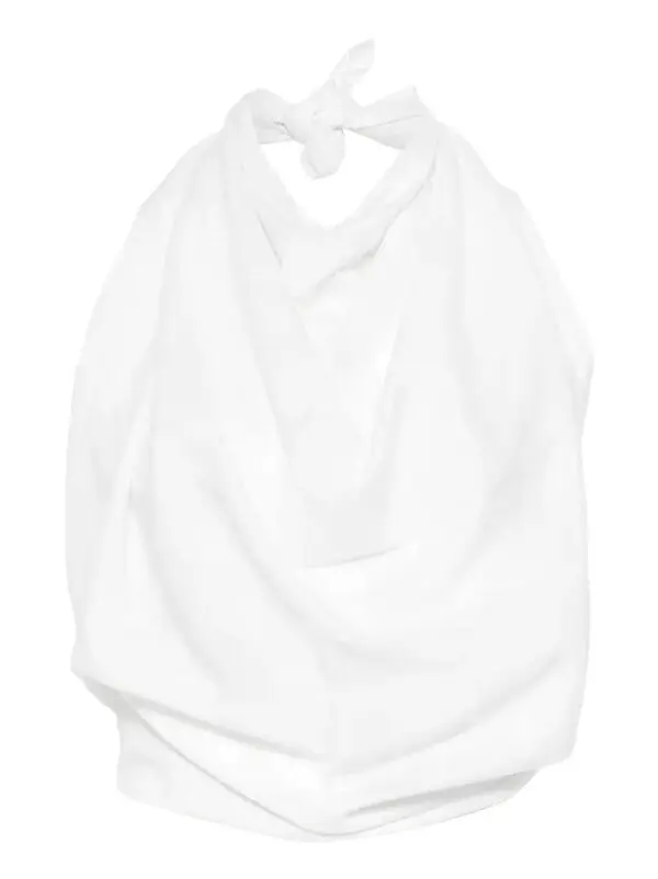 MARRAKSHI LIFE Draped Halterneck Top - White