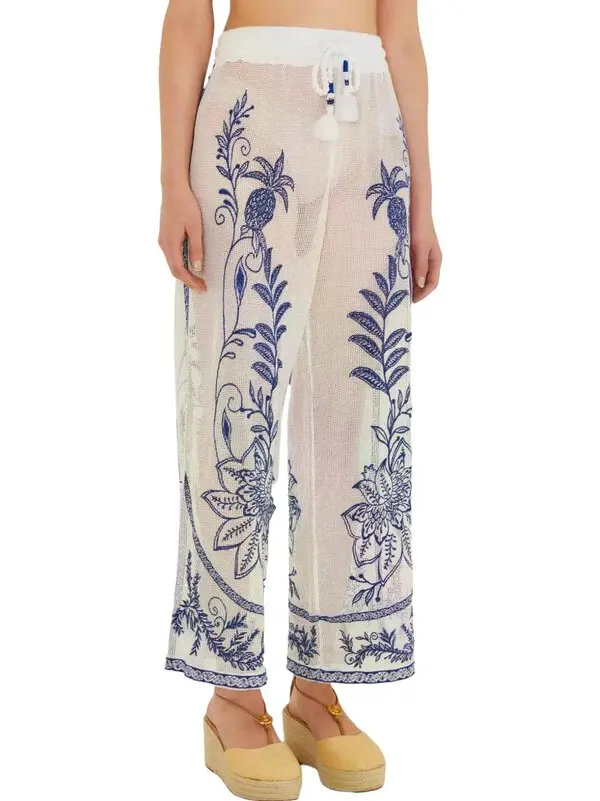 Farm Rio Embroidery Trousers - White