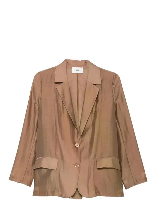 SOLOTRE Single-breasted Blazer - Brown