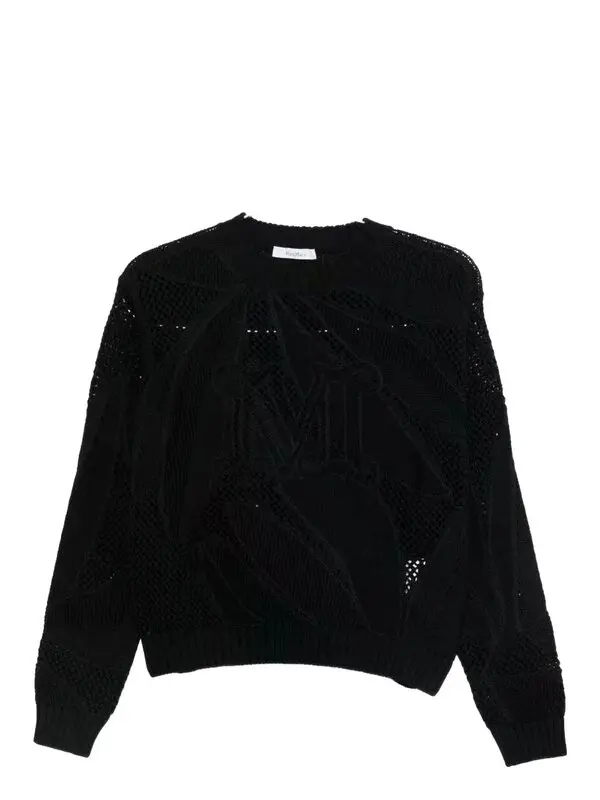 Max Mara Openwork Sweater - Black