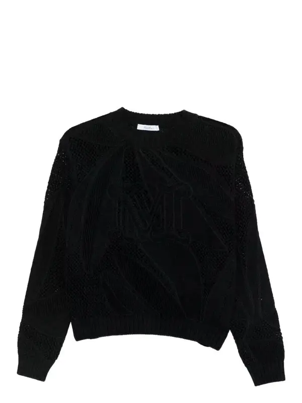 Max Mara Openwork Sweater - Black
