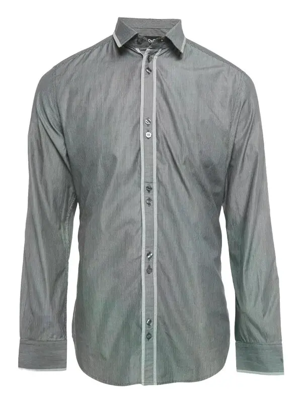Dolce & Gabbana Stripe-pattern Button-front Shirt - Grey