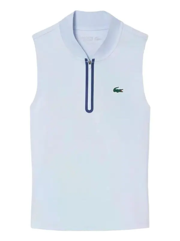 Lacoste Sleeveless Zip Sports Top - Blue