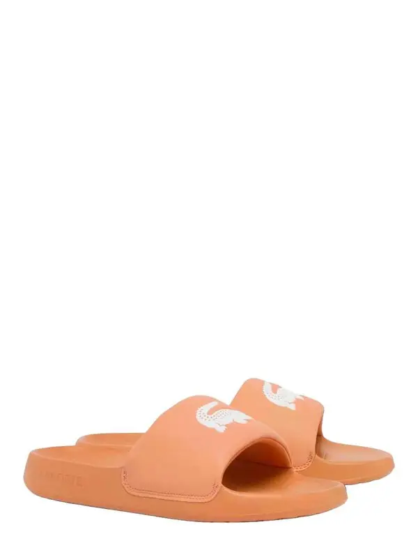 Lacoste Serve Crocodile-embossed Slides - Orange