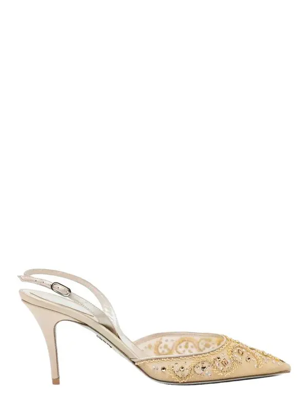 Rene Caovilla Embellished Pumps - Neutrals