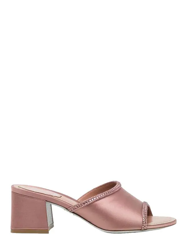 Rene Caovilla Embellished Mules - Pink