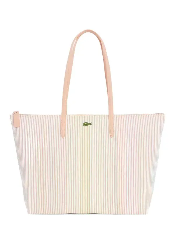 Lacoste Striped Tote Bag - White