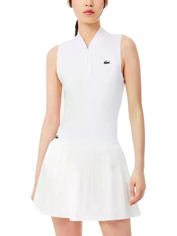 Lacoste Sports Sleeveless Zip Top - White