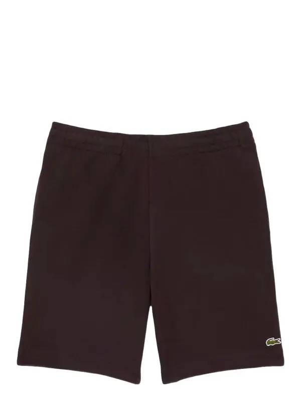 Lacoste Logo Embroidery Shorts - Brown