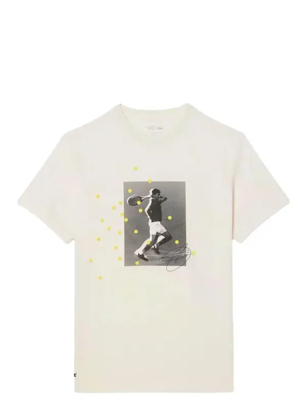Lacoste X Novak Djokovic Graphic-print T-shirt - Neutrals