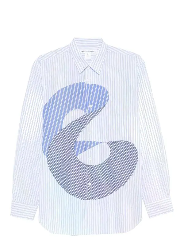 Comme Des Garçons Striped Shirt - Blue