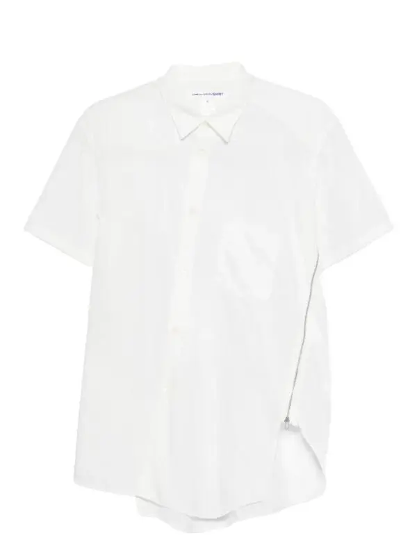 Comme Des Garçons Zip-detail Shirt - White