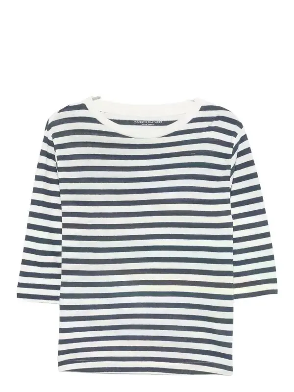 Majestic Filatures Striped T-shirt - Blue